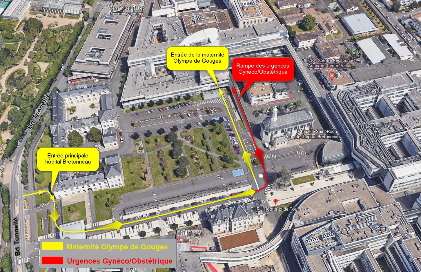 CHRU de Tours - Maternité Olympe de Gouges. Nos locaux.